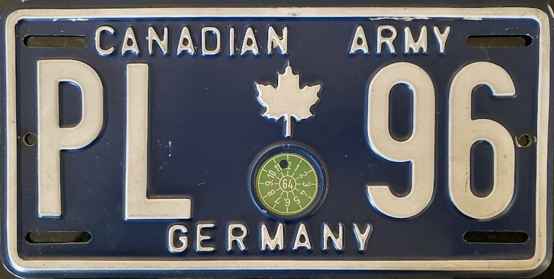 Canadian Military License Plates - POMV Plates