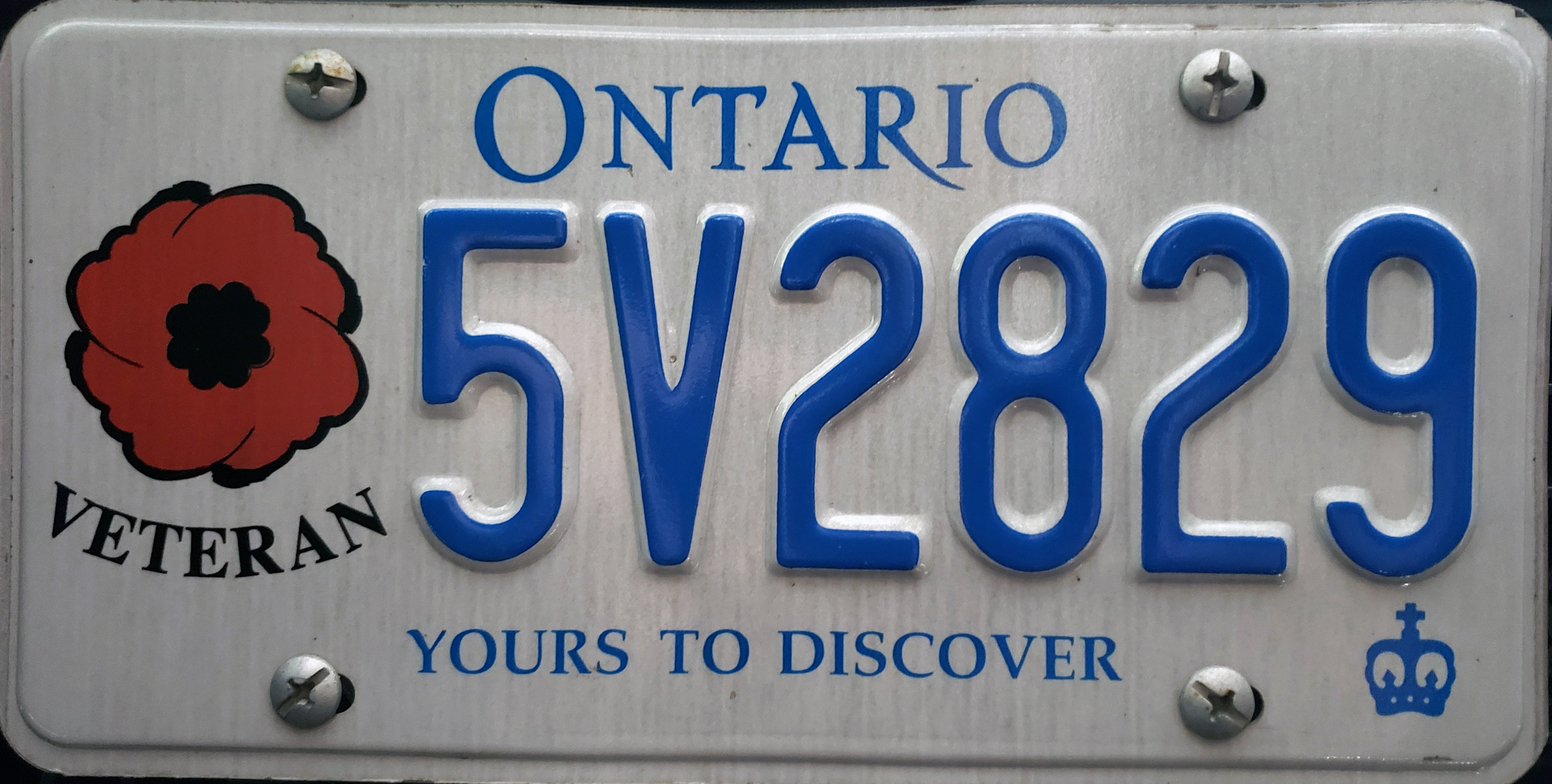 Canadian Military License Plates - Veteran Plates