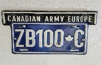 Canadian Military License Plates - (WANTED) Military Plates