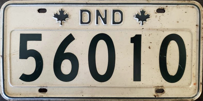 Canadian Military License Plates - Canadian Armed Forces (CAF) License ...