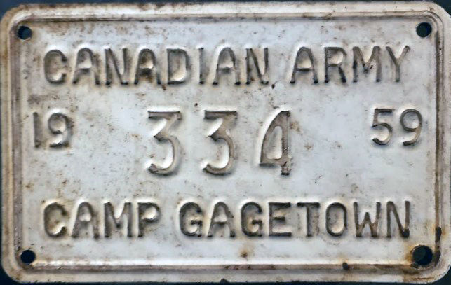 Canadian Military License Plates - Base Access Plates